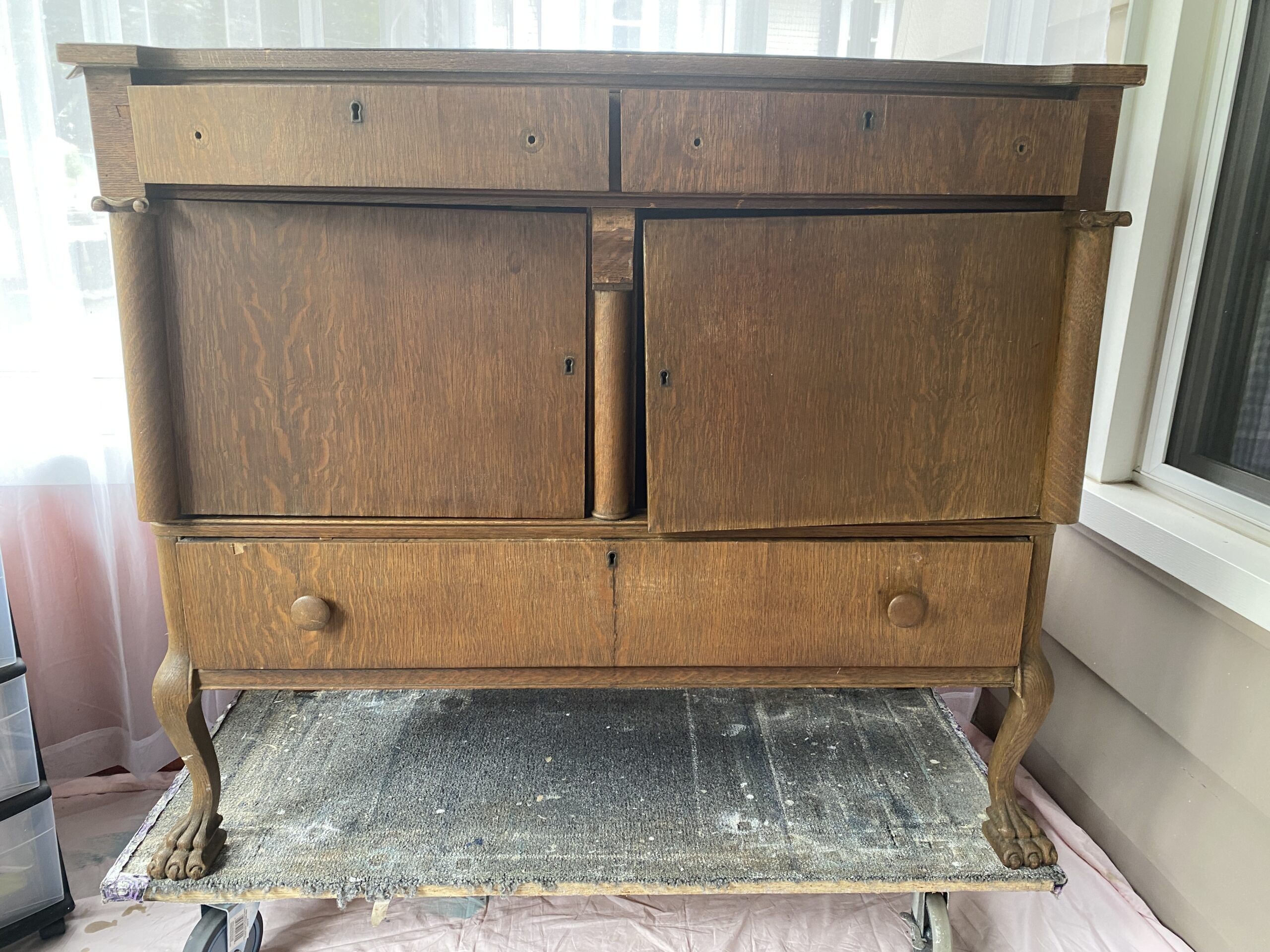 Mirrored Buffet Before & After – KellaChic